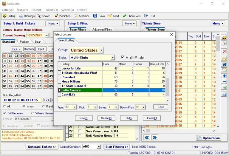 Screenshots | SamLotto